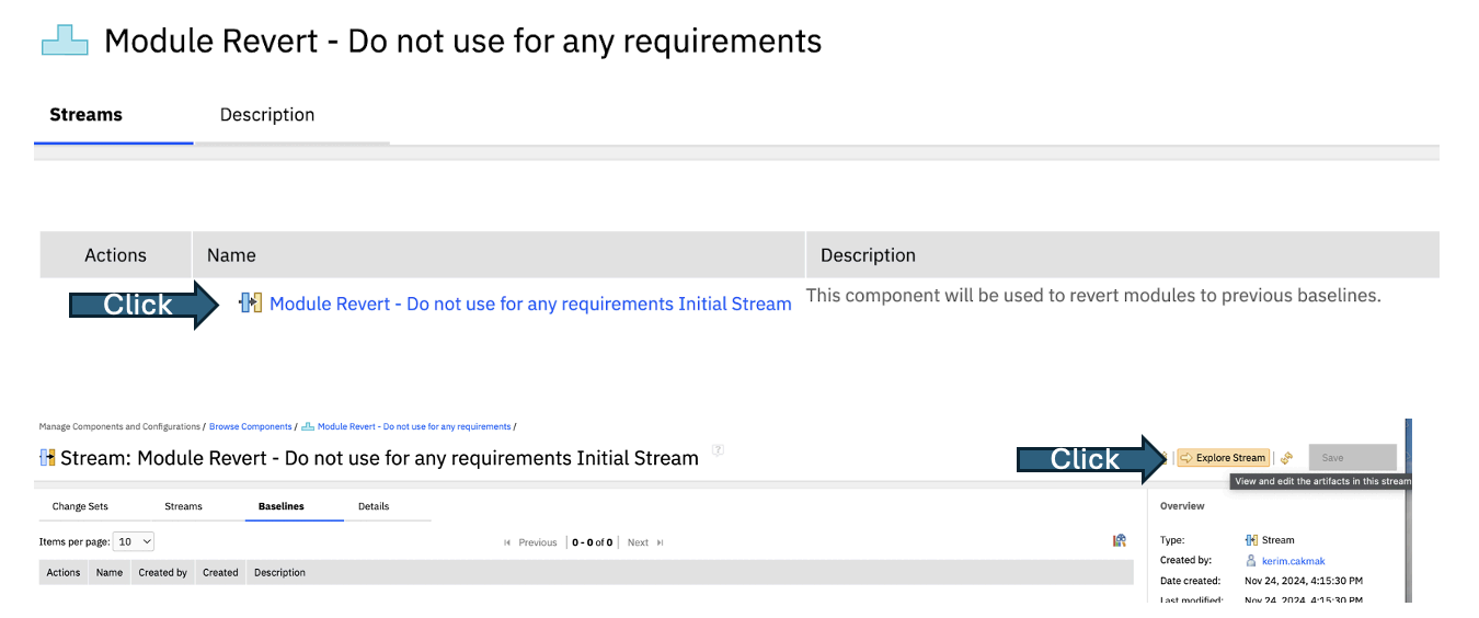 Reducing the Baseline Scope to Modules in IBM Engineering DOORS Next ...
