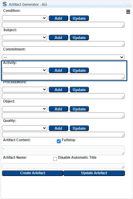 Artifact Generator User Manual