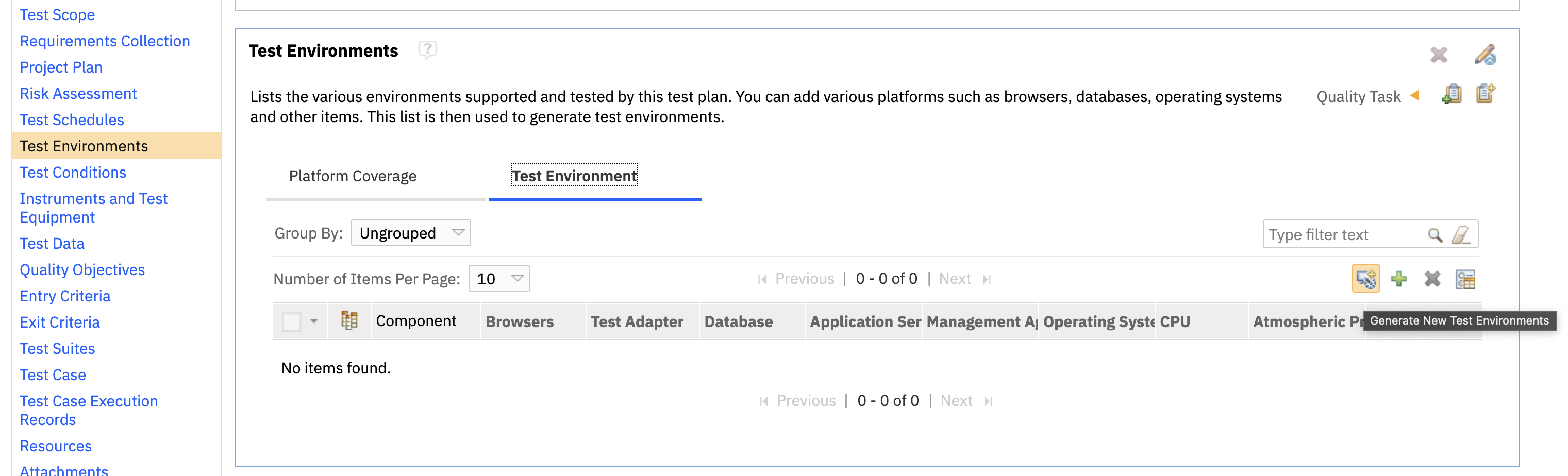 Softacus - Environments in IBM Engineering Test Management